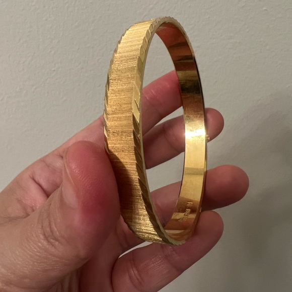 Trifari | Jewelry | Trifari Gold Plated Bangle | Poshmark